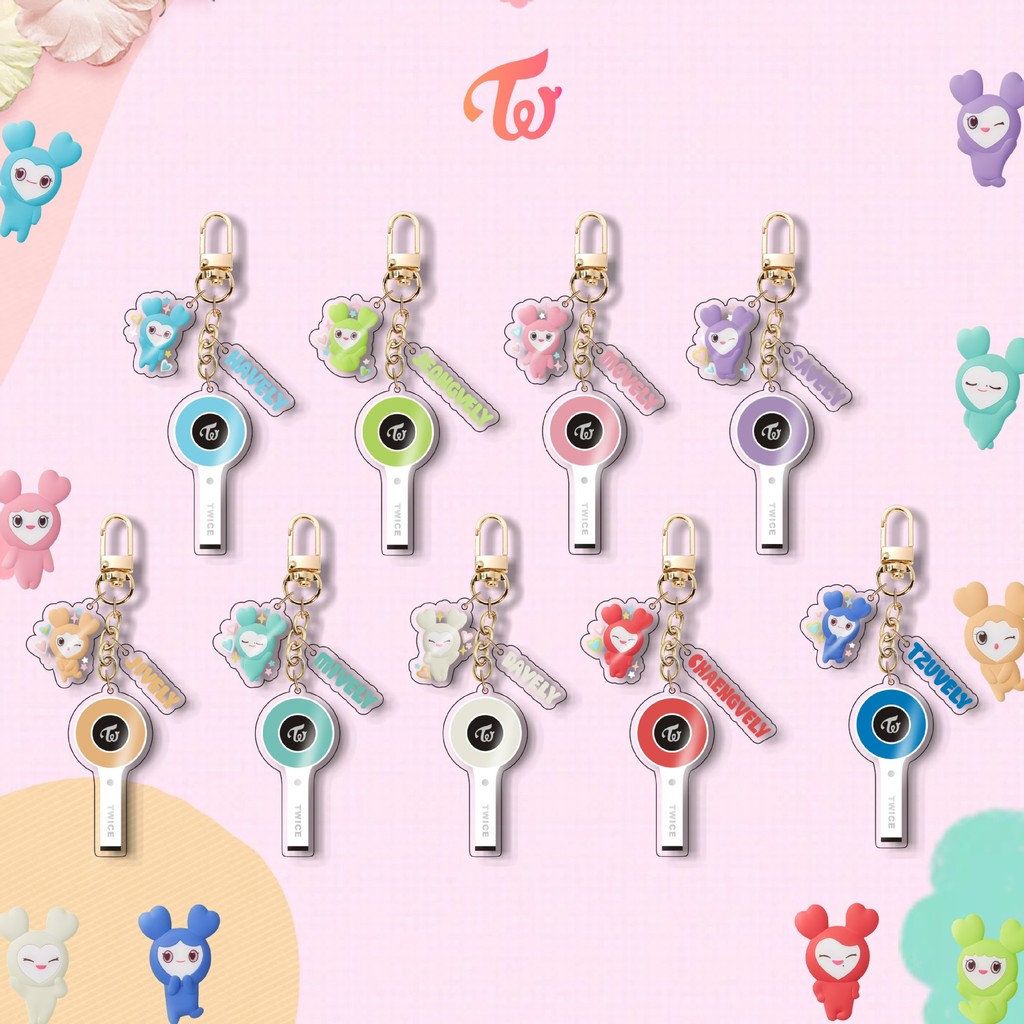 Twice Acrylic Keychain 25 Korean Group Rabbit Gas Cartoon Key Ring Bag ...