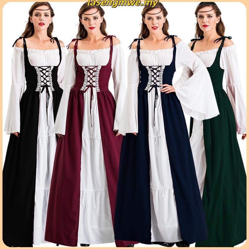 European Medieval Costume for Women Halloween Corset Gothic Renaissance ...