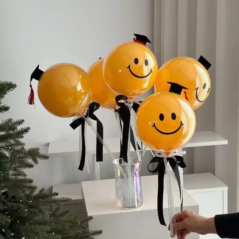 Graduation Handheld Pole Balloon Doctor Smile Cap Handheld Stick ...