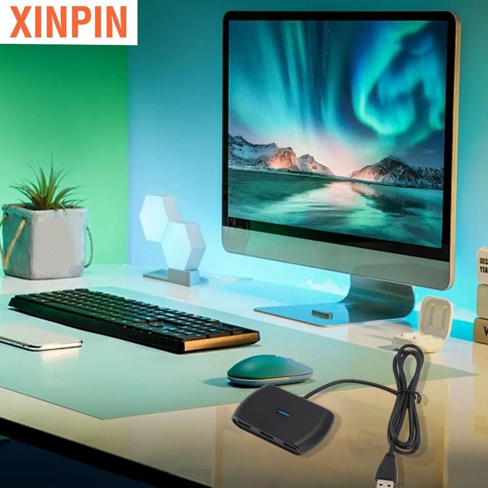 Xinpin USB 3.0 Hub LED Indicator Rugged Shell Splitter 5Gbps 4 Port ...