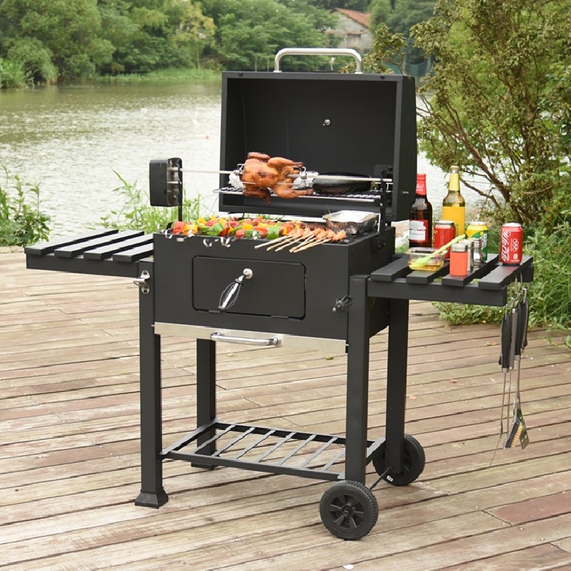 Grill Barbeku Luar Rumah Grill Arang untuk 5+ Orang Patio Gaya Amerika ...