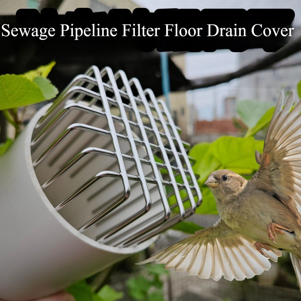 Stainless Steel Sewer Pipe Filter Floor Drain Mesh Cover Anti-Rat/Bird ...