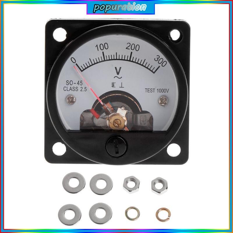 POP AC 0-300V Round Analog Dial Panel Meter Voltmeter Gauge for Data ...