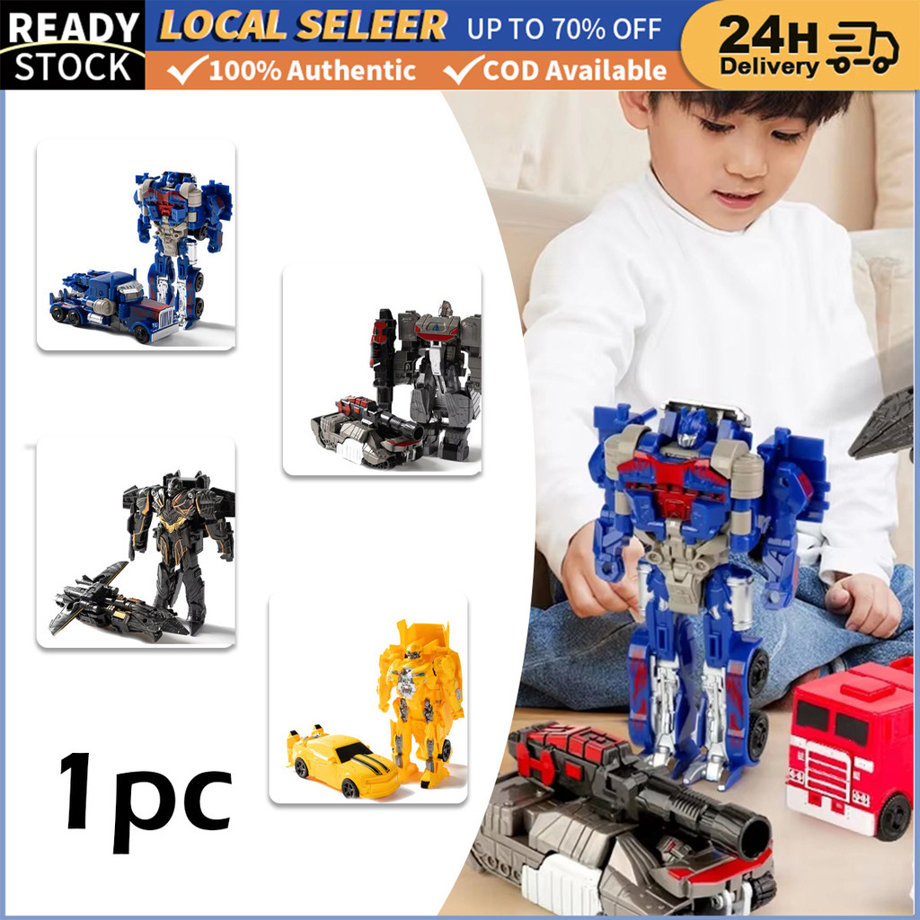 One Step Transformers Optimus Prime Bumblebee Megatron Tank Airplane ...