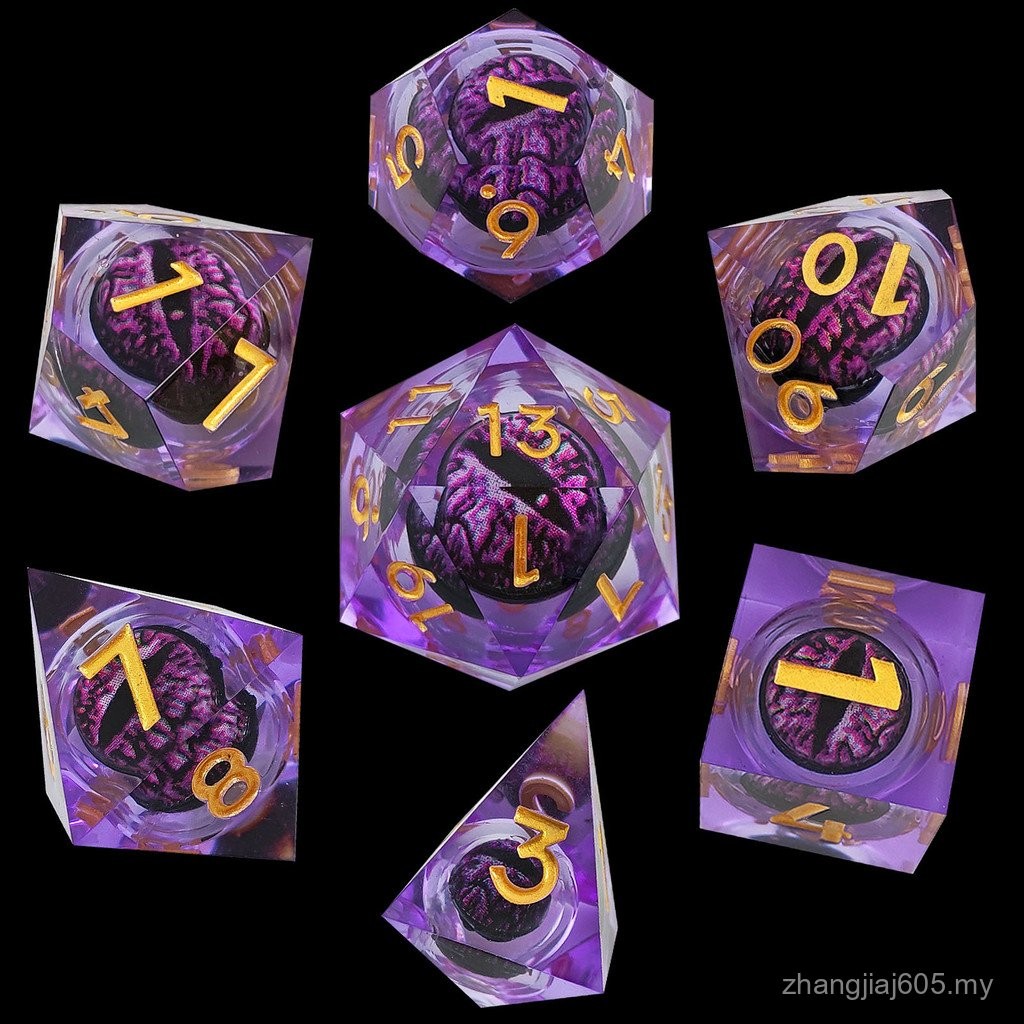 Resin Longan Dice Movable Liquid Core DND Dungeon and Dragon RPG Board ...
