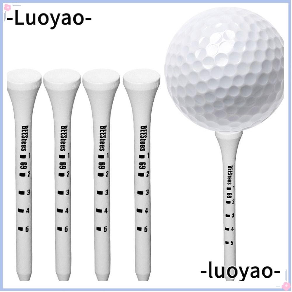 LUOYAO1 100pcs Golf Wood Tees, Digital Scale Wooden White Striped Golf ...