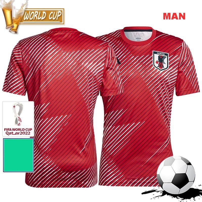 Fan Edition Japan national team red Pre-match uniform soccer Jersey ...