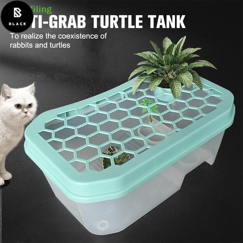 BL Turtle Tortoise HabitatReptile Vivarium Box with Basking Ramp ...