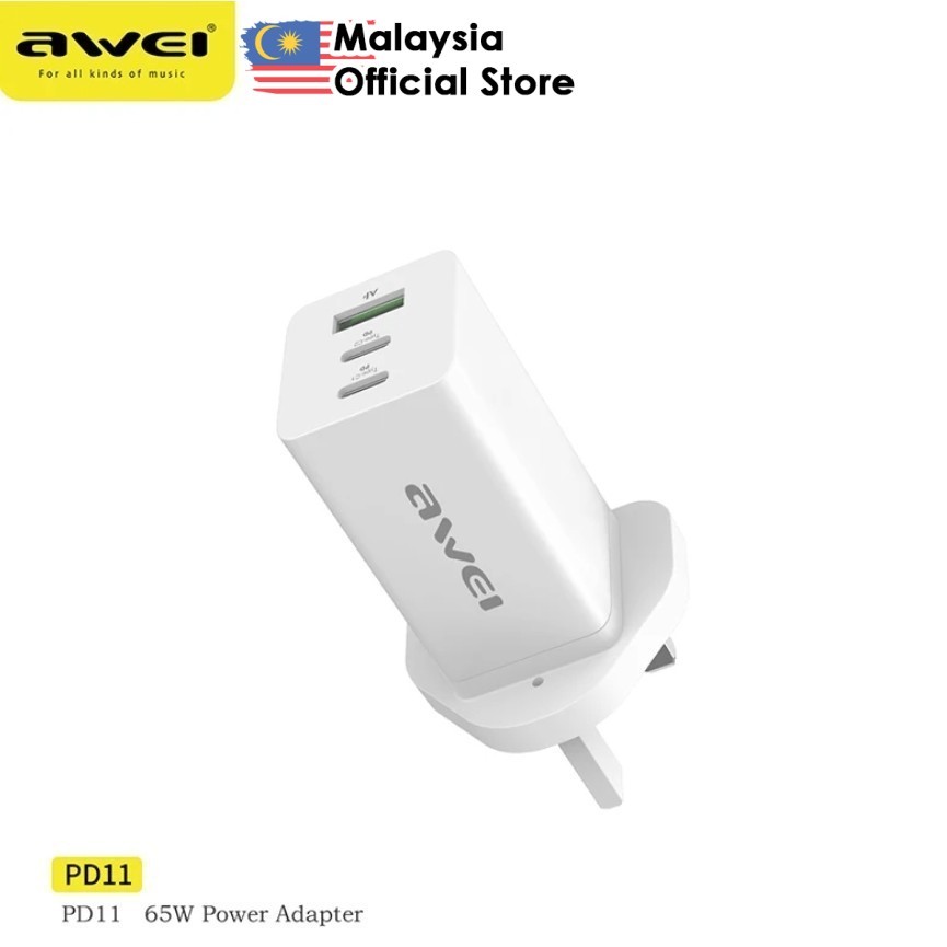 Awei PD11 Charger Adapter 65W Fast Charging Charger Wall Charger Wall ...