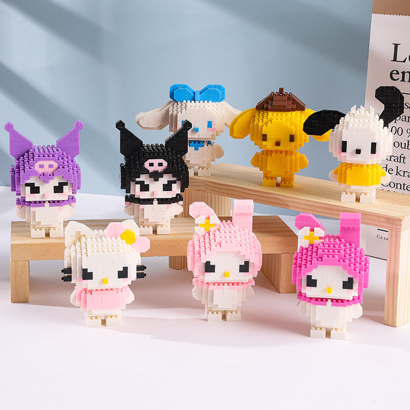 Cartoon Sanrio Compatible Lego Blocks Small Particle Assembled Blocks ...