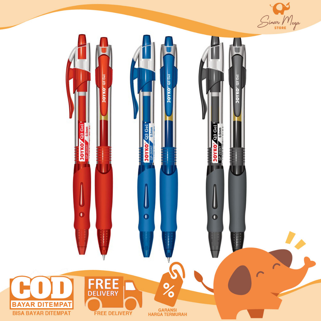 Joyko Q3 Gel Pen GP-265NT Pen (Needle Tip) Quality Ballpoint Pen ...