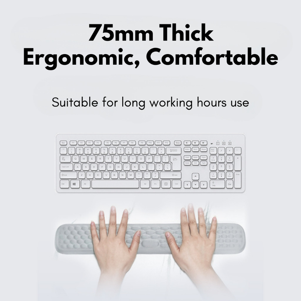 Pelapik Tangan Foam Memori Komputer Memory Foam Keyboard Arm Rest Hand ...