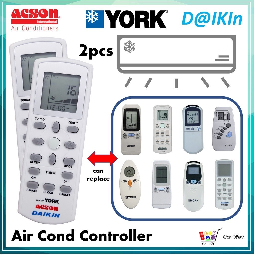Daikin Replacement Air Cond York Air Conditioner Remote control DGS01 ...