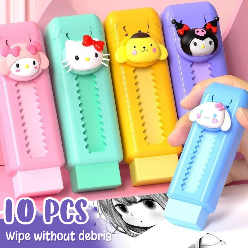 Sanrio Push Pull Eraser kuromi Cinnamoroll melody hello Kitty ...
