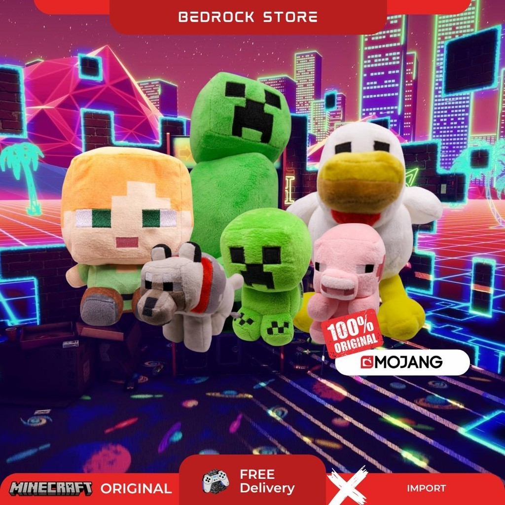 Minecraft Plushie Toys Original Mojang - Import [JP/US] | Shopee Malaysia