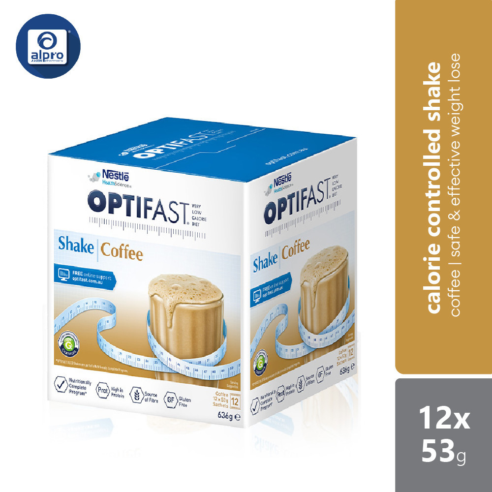 Nestle Optifast Coffee Shake 12 x 53g | Effective Management of Obesity ...