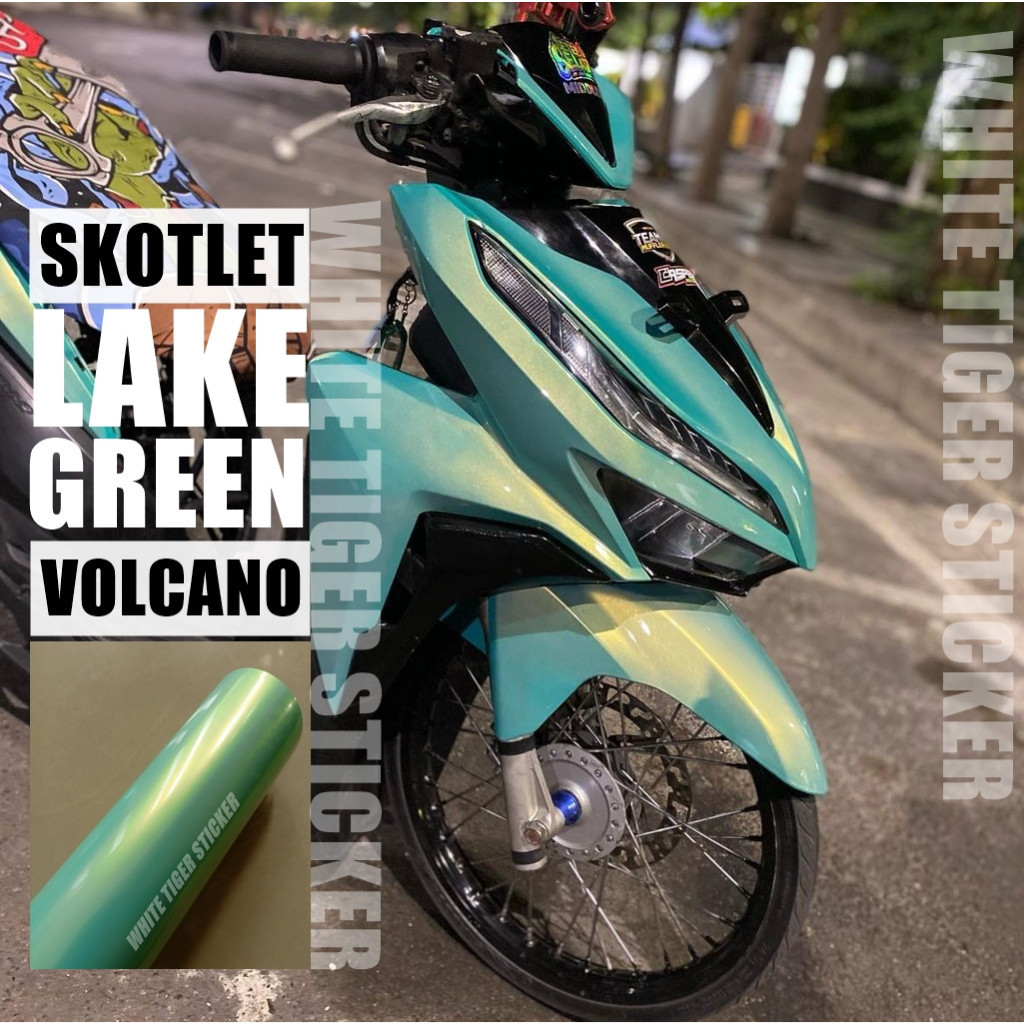 HIJAU Motorcycle Sticker Light GREENTe Motorcycle LAKE GREEN MAGIC ...