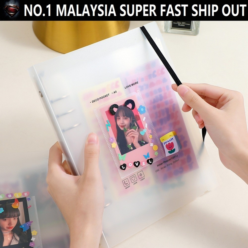 SP 6 Binder Rings A5 Photos Album Photocard File Sticker Ticket Post ...