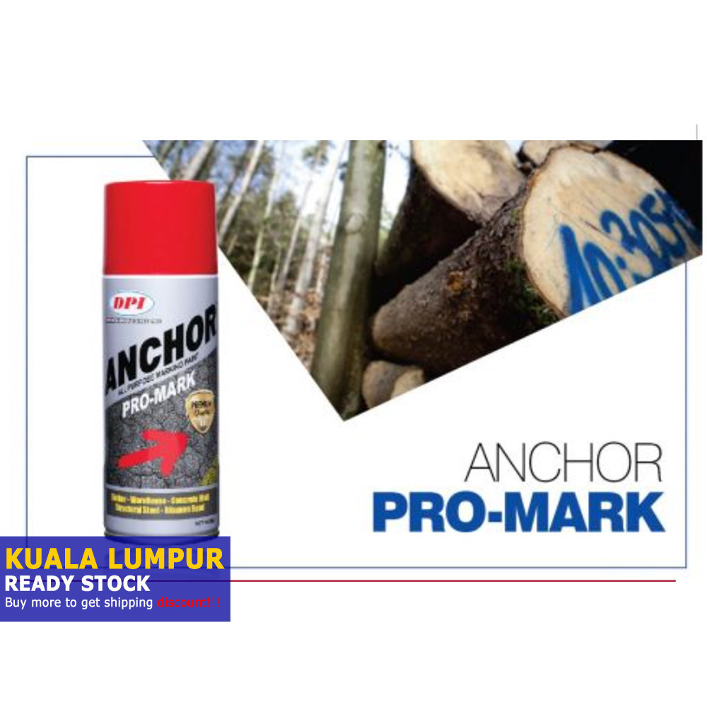 400ml Color Spray Paint Anchor Promark for timber, construction ...