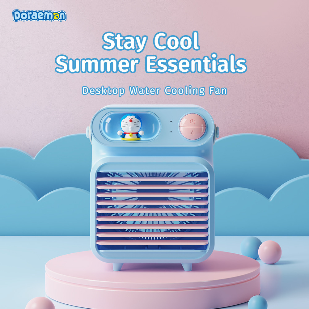 Doraemon officially authorized Fan Electric Fan Humidification Spray ...