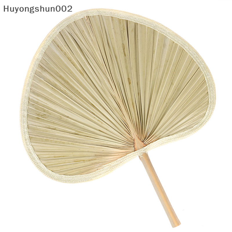 [Huyongshun] Straw Fan DIY Hand-woven Palm Leaf Woven Summer Cooling ...