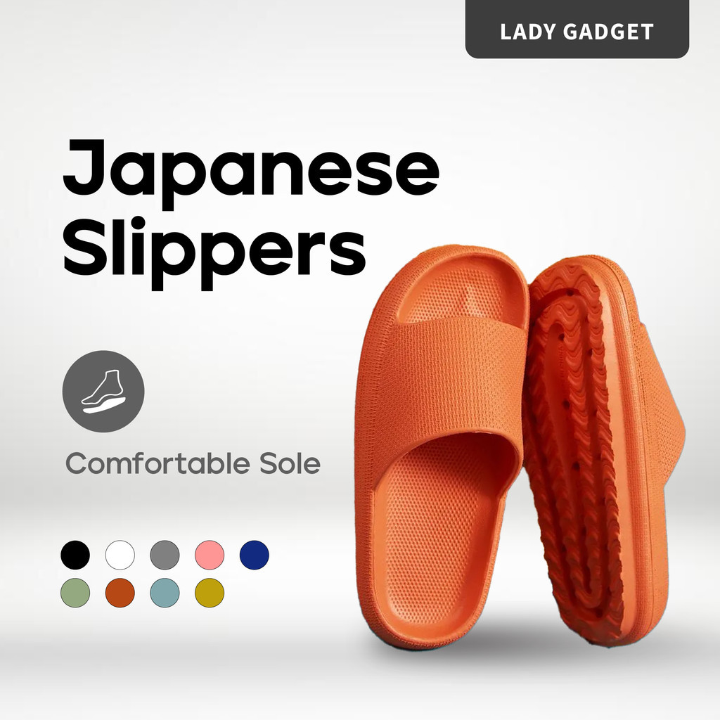 Upgrade Japanese Comfortable Sole Shower Slippers House Slippers Indoor ...