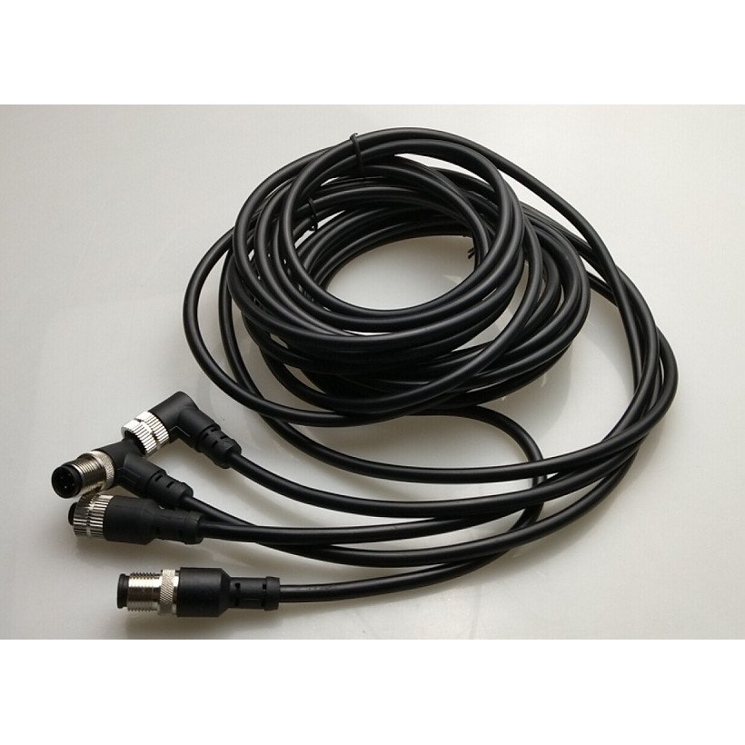 M12 Sensor Connector 4-Core 5-Core 8-Core 12-Core Waterproof Double ...