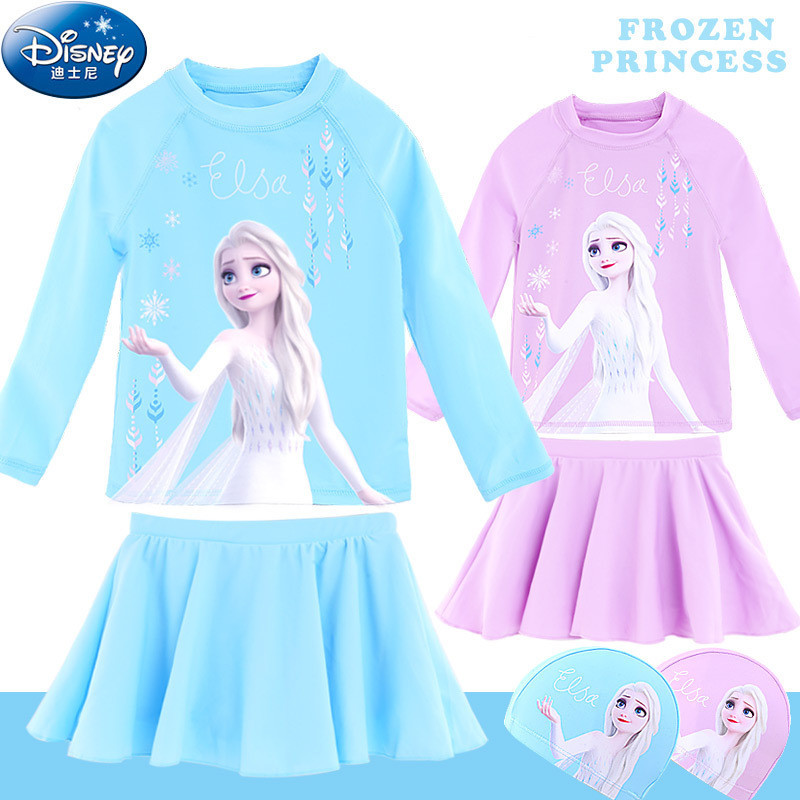 Swimsuit Disney Children Swimsuit Girls Beach Suit Sunscreen Princess ...