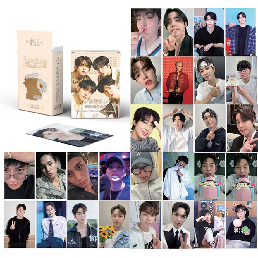 50-119pcs SEVENTEEN Holographic Laser LOMO Cards HipHop Vocal 17 IS RIGHT HERE Joshua S.Coups ...