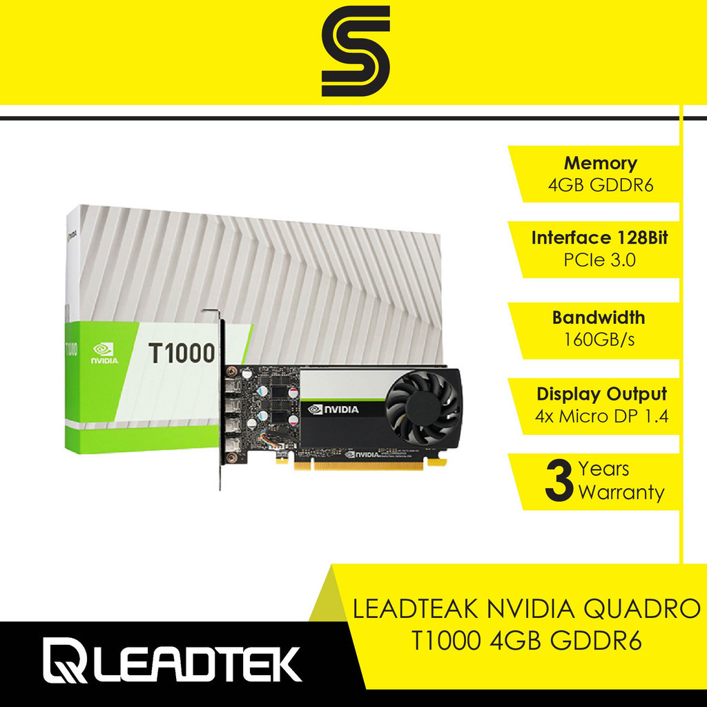 LEADTEK NVIDIA QUADRO T1000 4GB GDDR6 | Shopee Malaysia