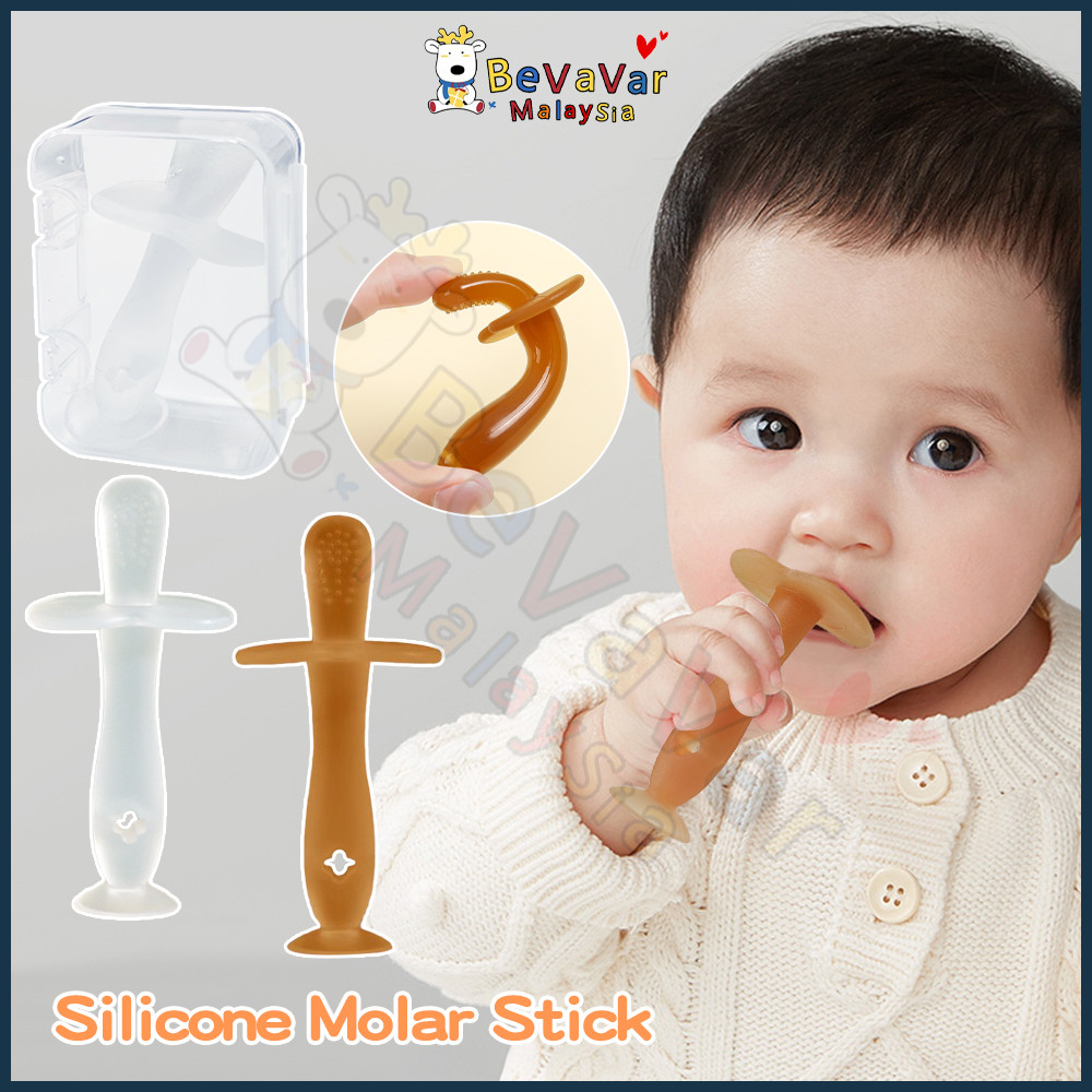 Bevavar Baby Soft Silicone Teether Molar Stick Teether Baby Training ...