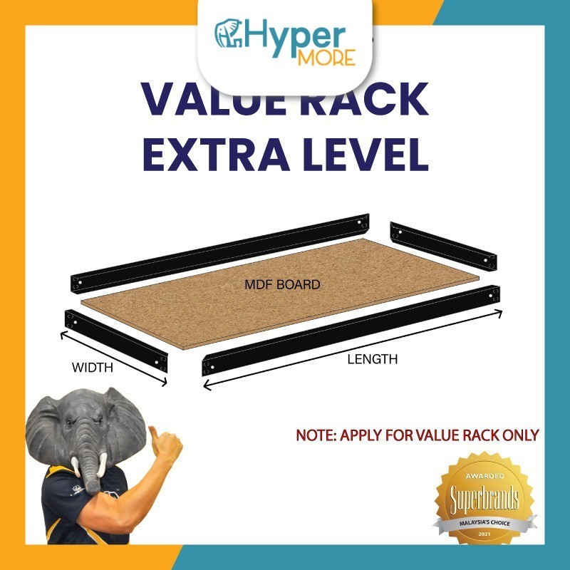HYPERMORE Value Rack Extra Level (ONLY APPLICABLE TO CUSTOMER WITH ...