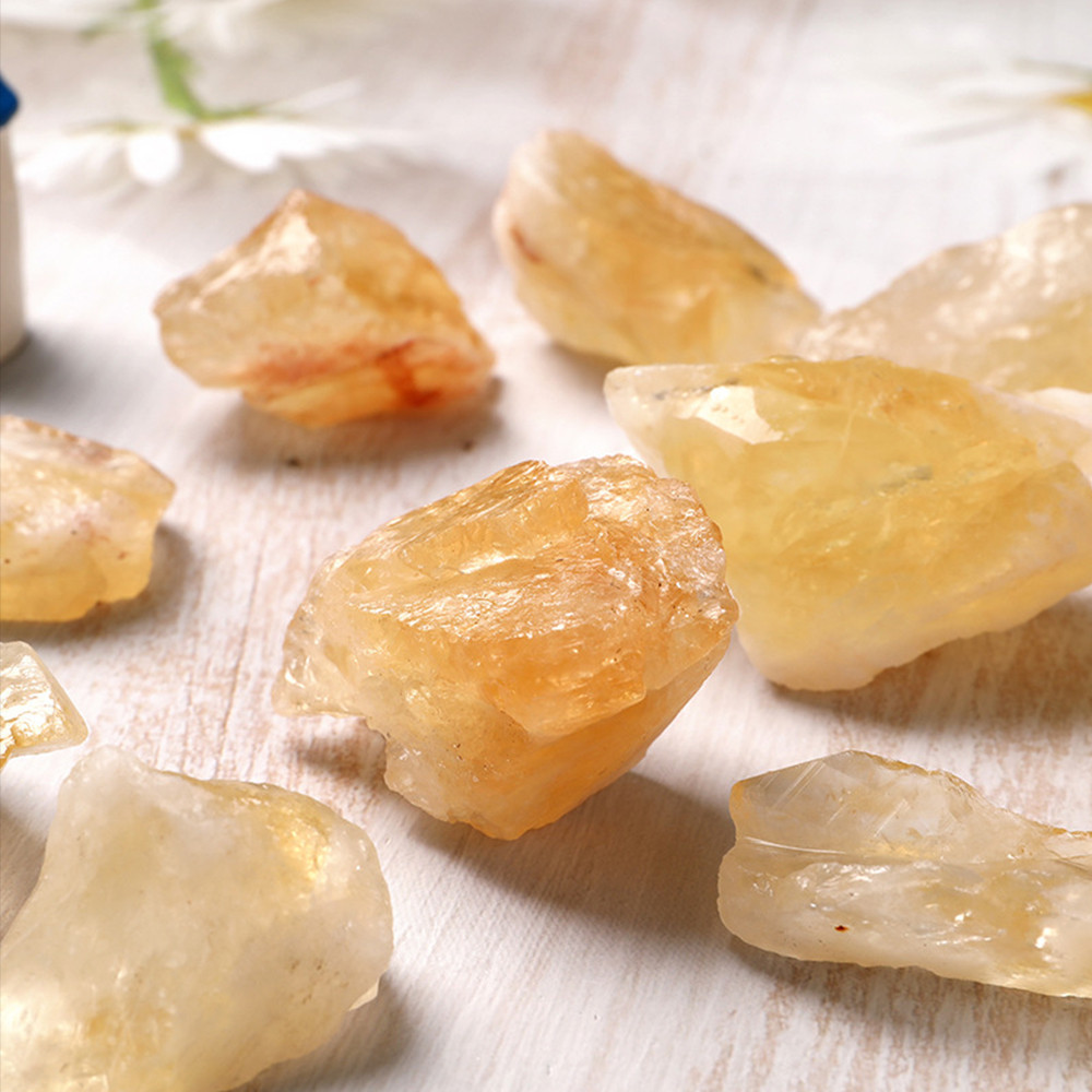Natural Brazilian Citrine Crude Ore Quartz Raw Stone Mineral Crystal ...