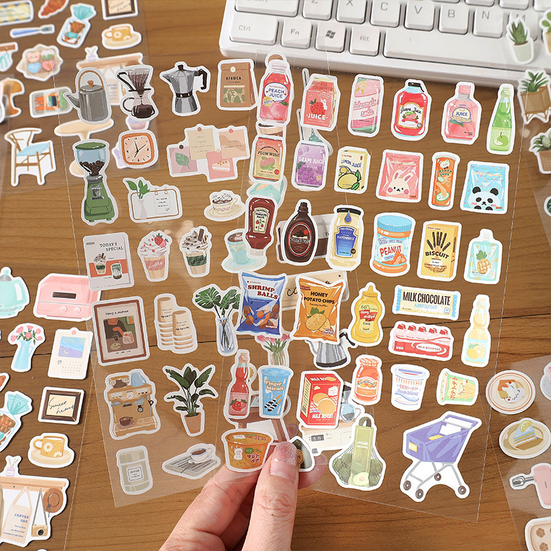 Journamm Cartoon Daily Necessities Stickers DIY Scrapbooking Art ...
