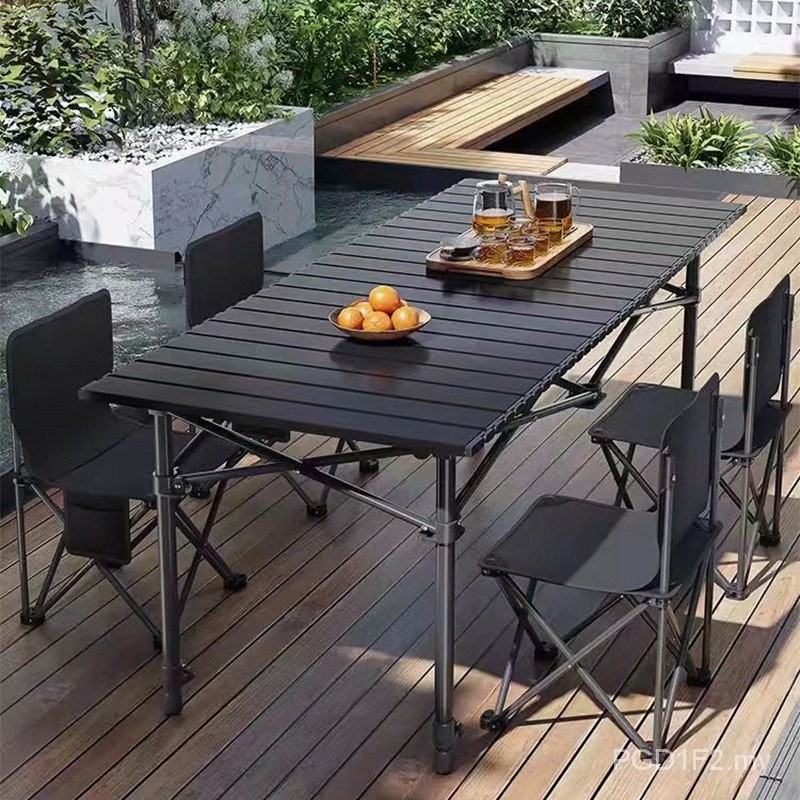 Lifting Carbon Steel Egg Roll Table Outdoor Camping Folding Table ...