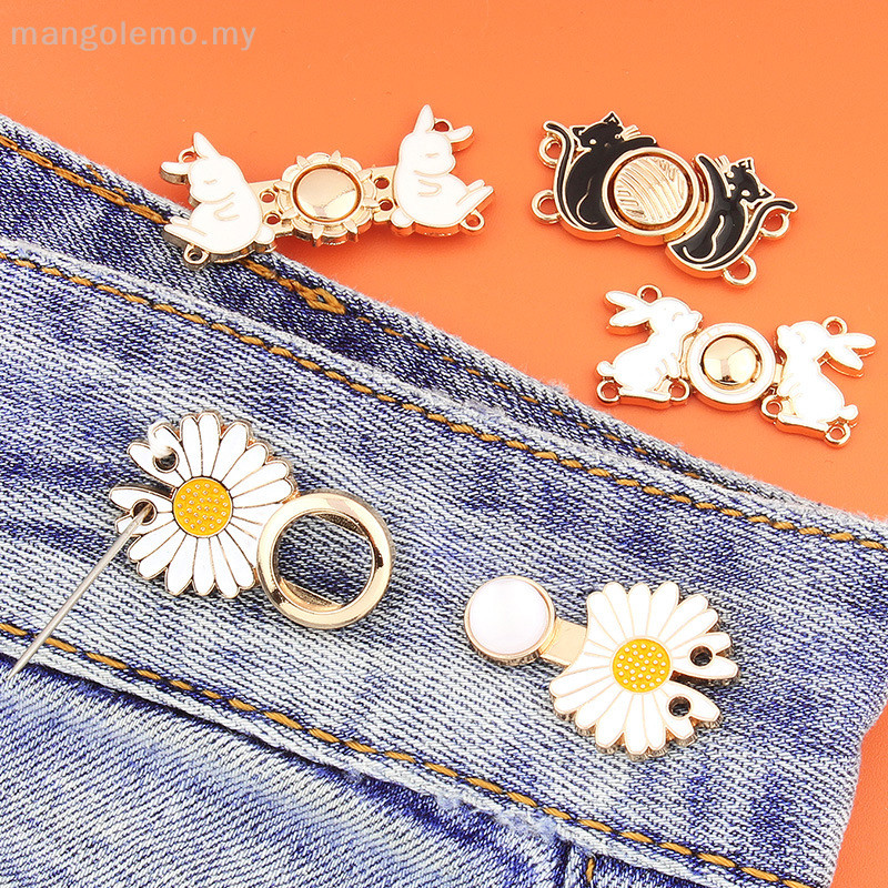 [MANGO] Jeans Waist Buckle Waist Closing Tighten Waist Button ...