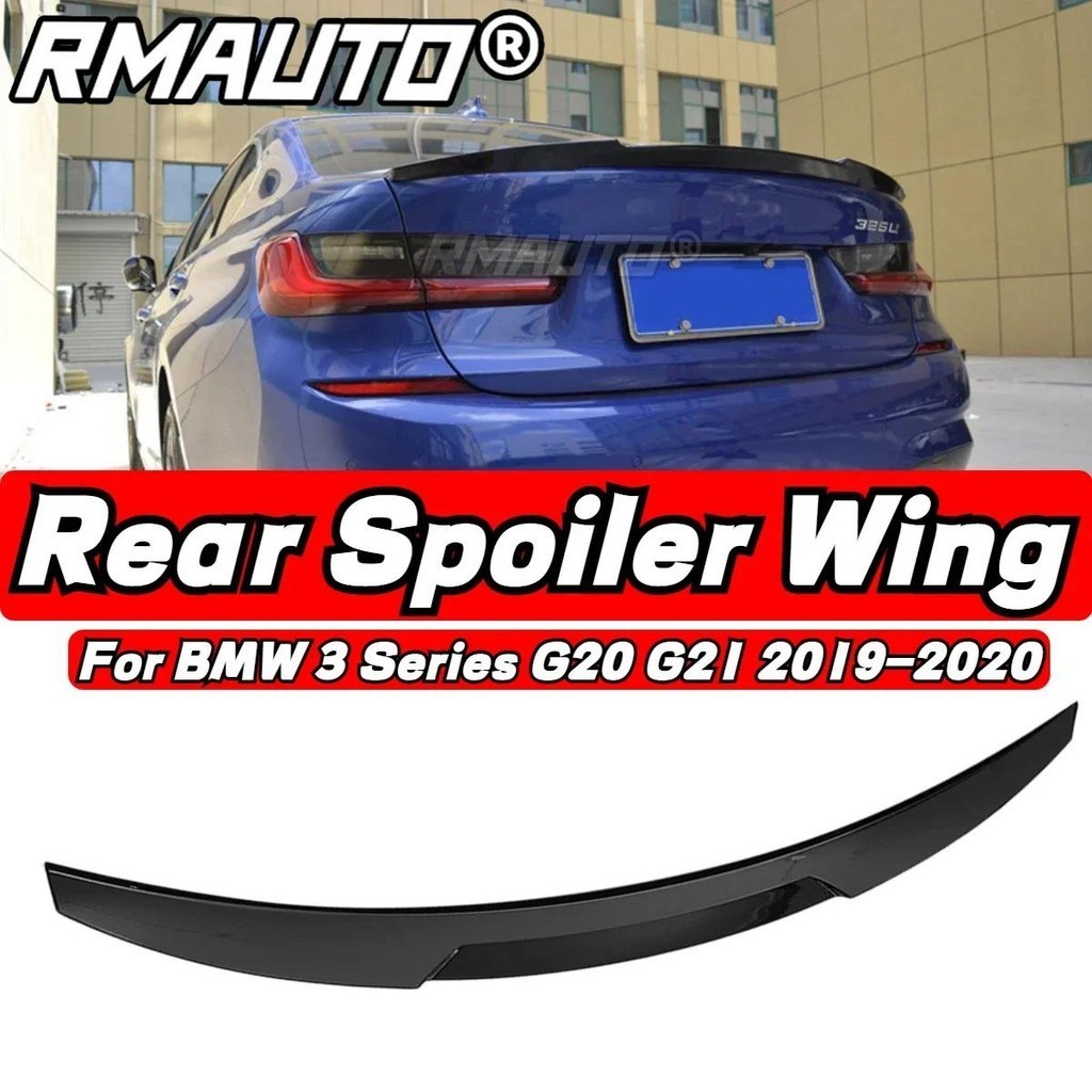 For BMW 3 Series G20 Spoiler High Quality Carbon Fiber Glossy Black ...
