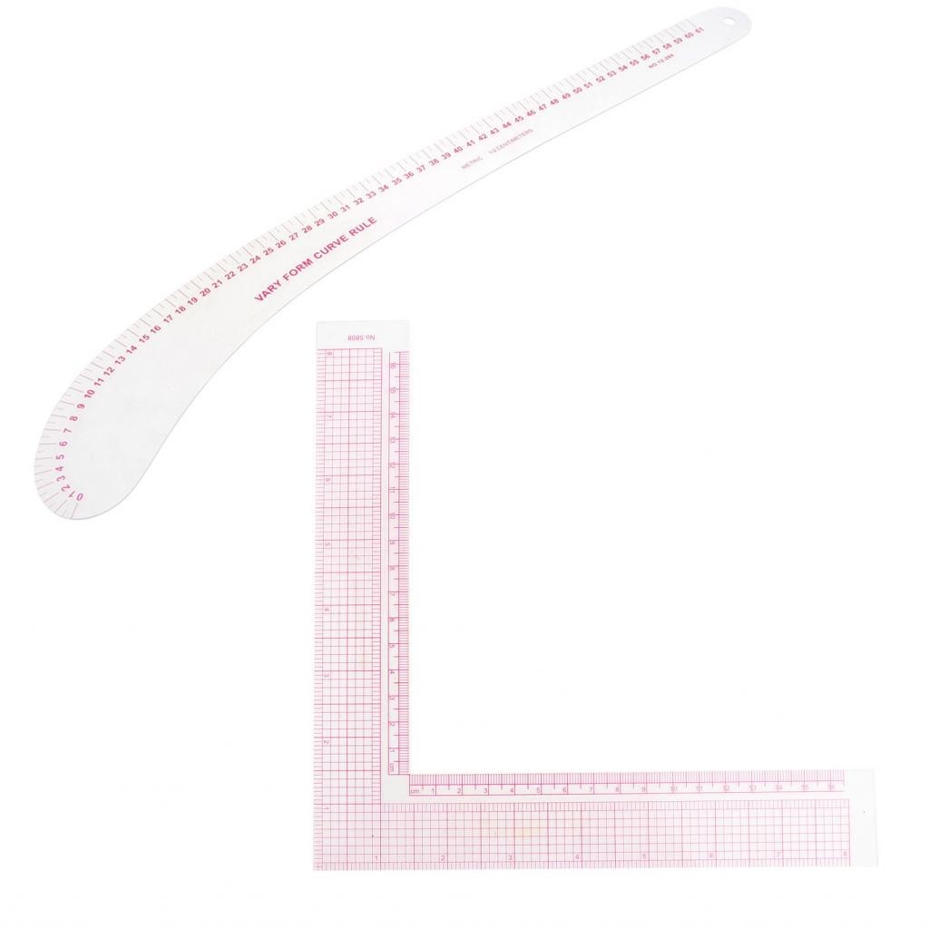 Zoomfashion Sewing Ruler Plastic L Shape French Curve Measure ...