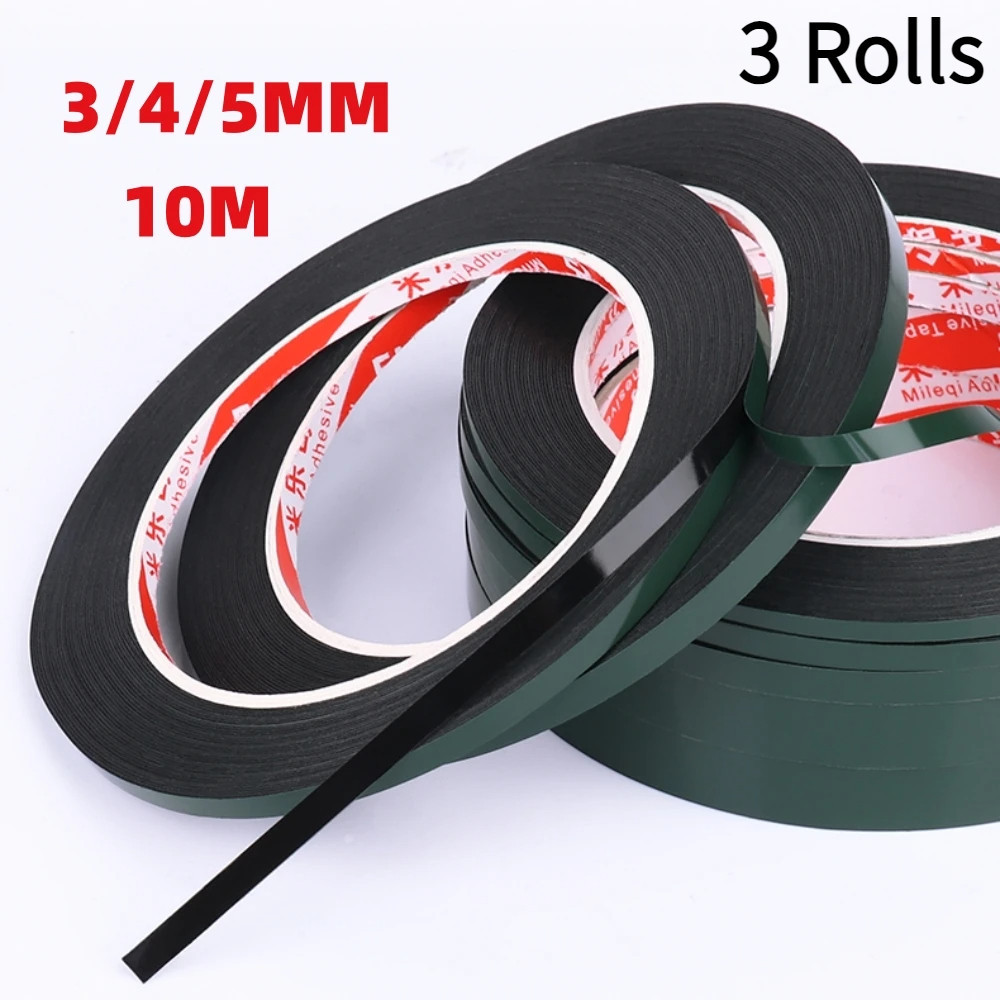 3Rolls 3/4/5mm LCD Repair Frameless Black Foam TAPE for TV Borderless ...