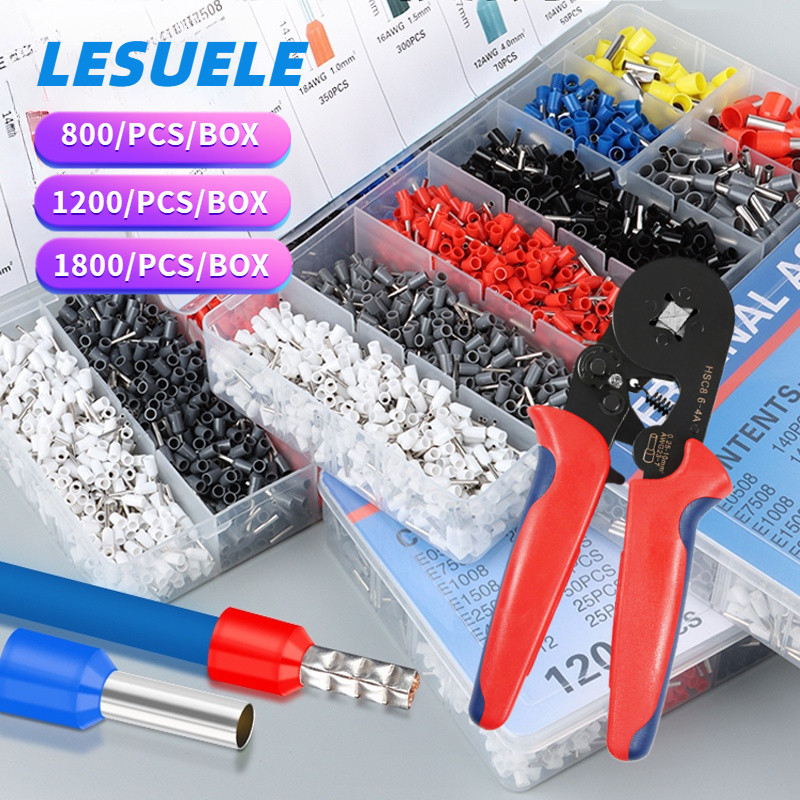 800/1200pcs Boxed VE Terminals kit Terminal Electrical Terminator Block ...