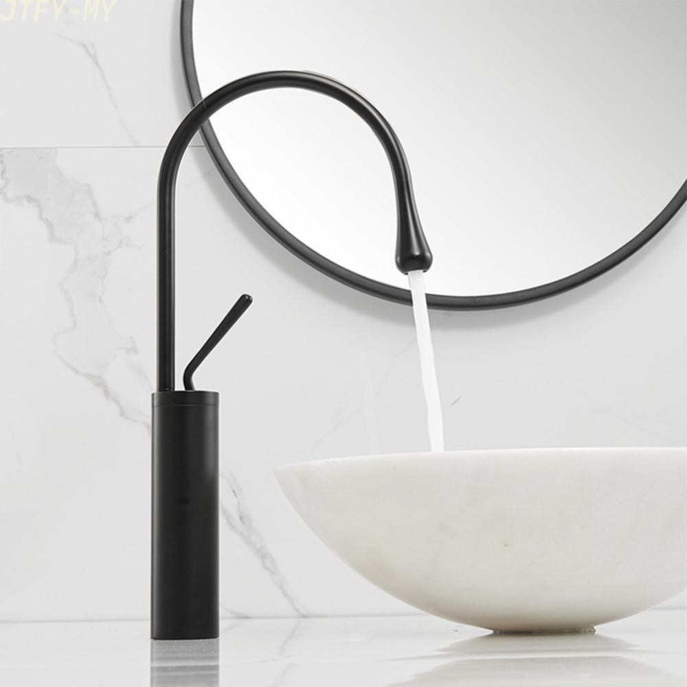 Contemporary Deck Mounted Basin Faucet Brass Construction Hot Cold ...