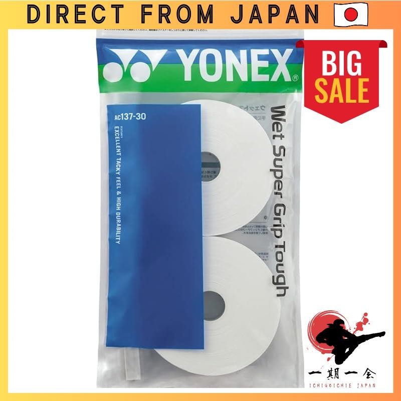 YONEX Tennis Grip Tape Wet Super Grip Tough AC13730 White (011) | Shopee Malaysia
