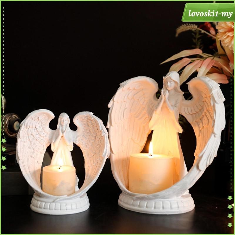 [LovoskibcMY] Resin Praying Angel Statue Candle Holder Table ...
