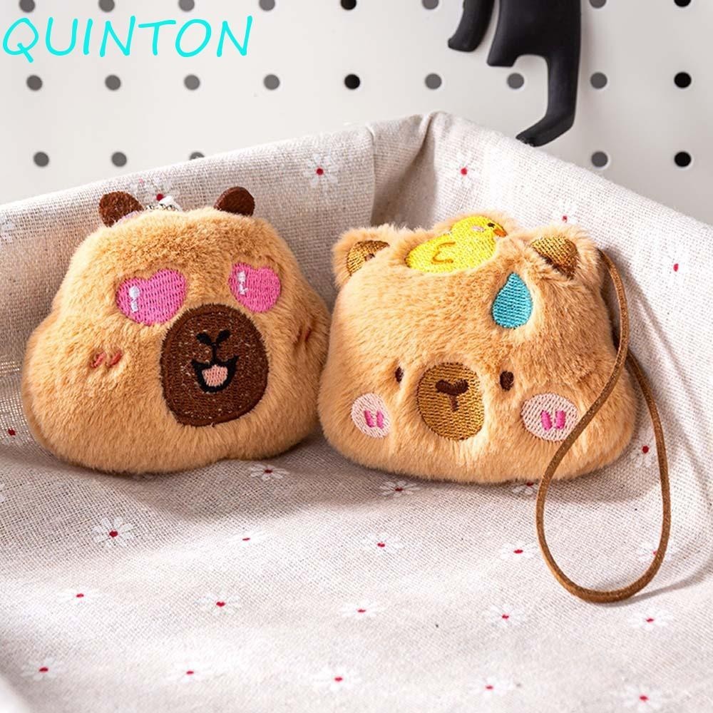 QUINTON Capybara Key Ring, Blinking Beeping Capybara Plush Keychain ...
