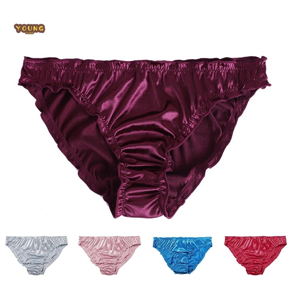 Flattering Silk Satin Thong G String Panties for Women's Seductive Silk ...