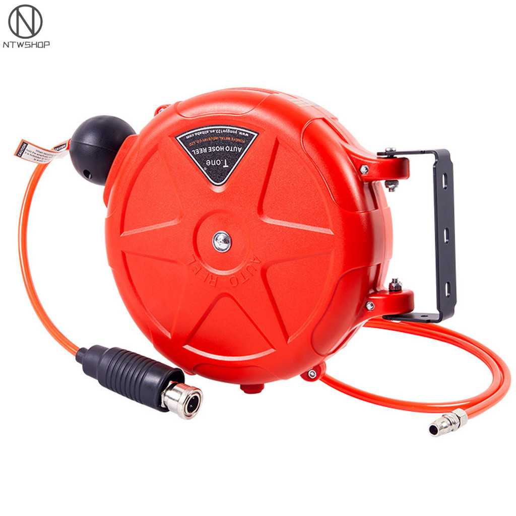 NTW Retractable Air Hose Reel 10m Wall Mounted Automatic Rewind Air ...