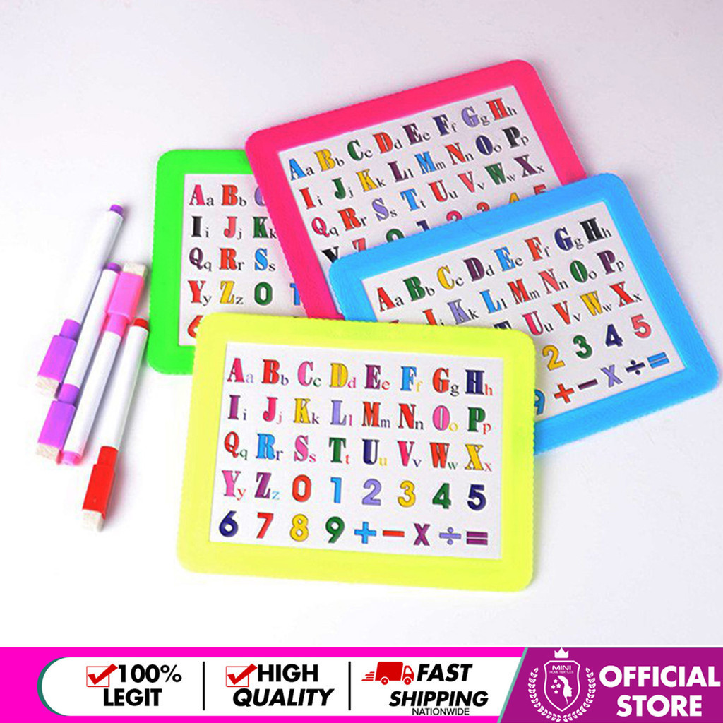 Mini Home Kids Alphabet Mini White Board with Marker and Eraser (Random ...