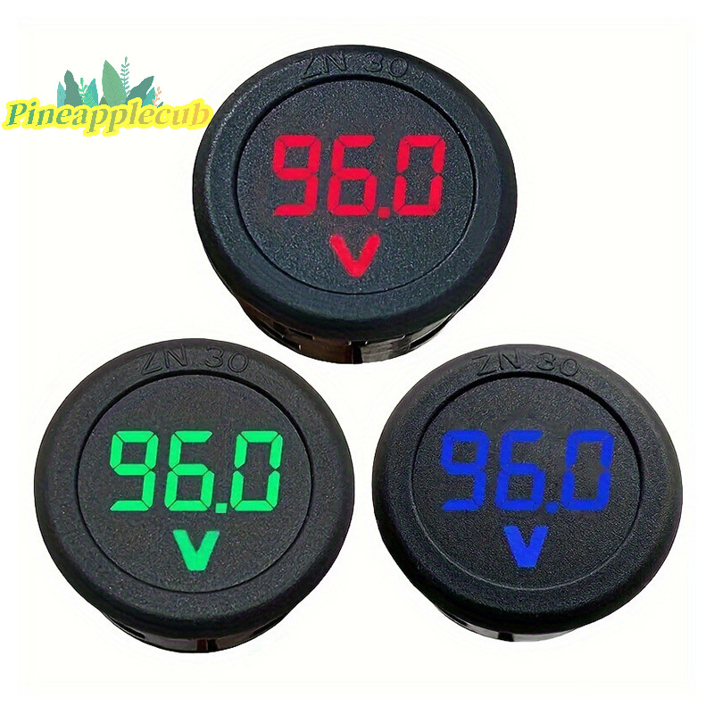 [Pineapplecub] LED Digital Display Circular Two-wire Voltmeter DC ...