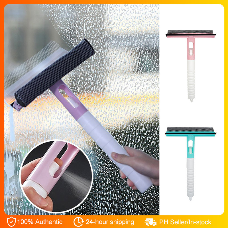Handle Clean Brush Window Cleaner Double Side Wipe Glass Squeegee With ...