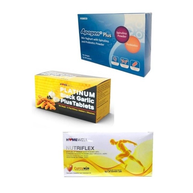 HOMEWELL APOGEN PLUS / PLATINUM BLACK GARLIC PLUS / NUTRIFLEX | Shopee ...